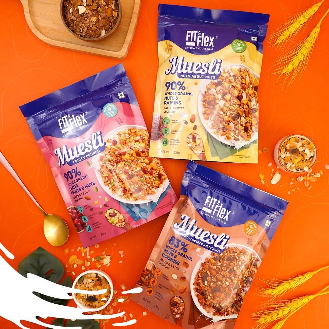 3-in-1 Combo Pack | Fruity-Nutty Healthy Muesli – Fit & Flex
