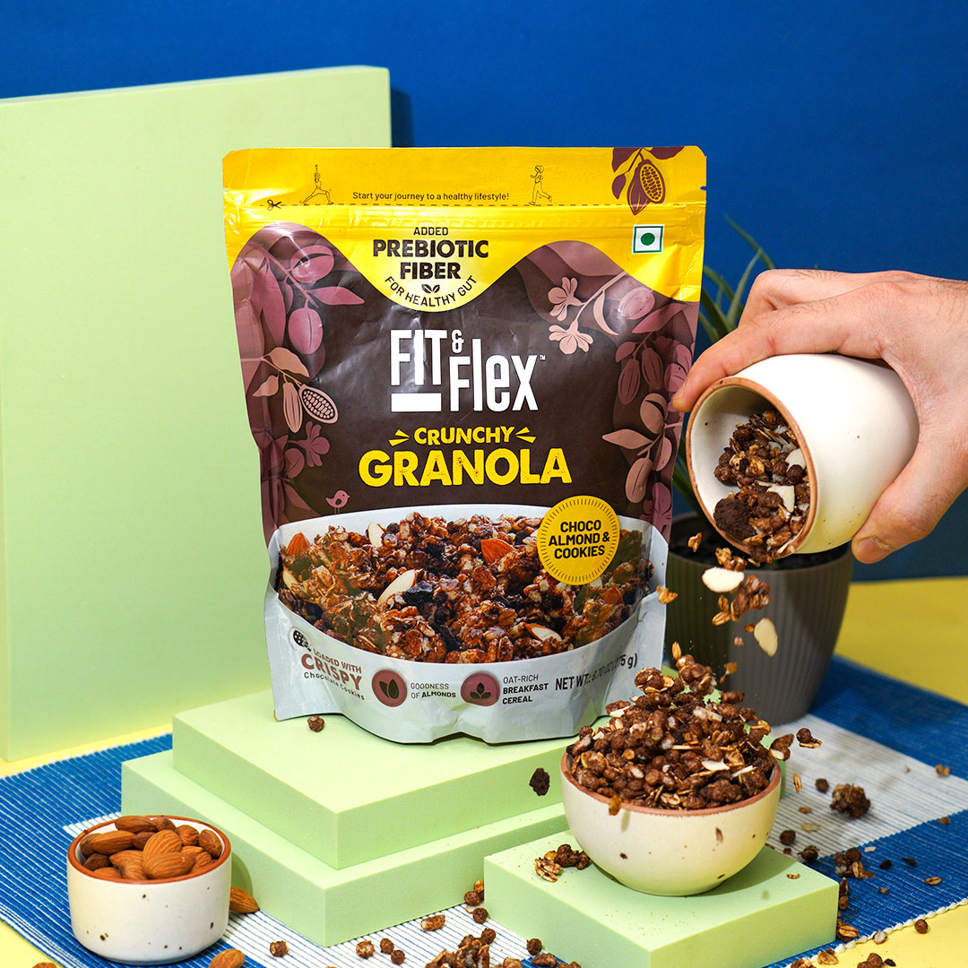 Choco Almond & Cookie Crunchy Granola – Fit & Flex