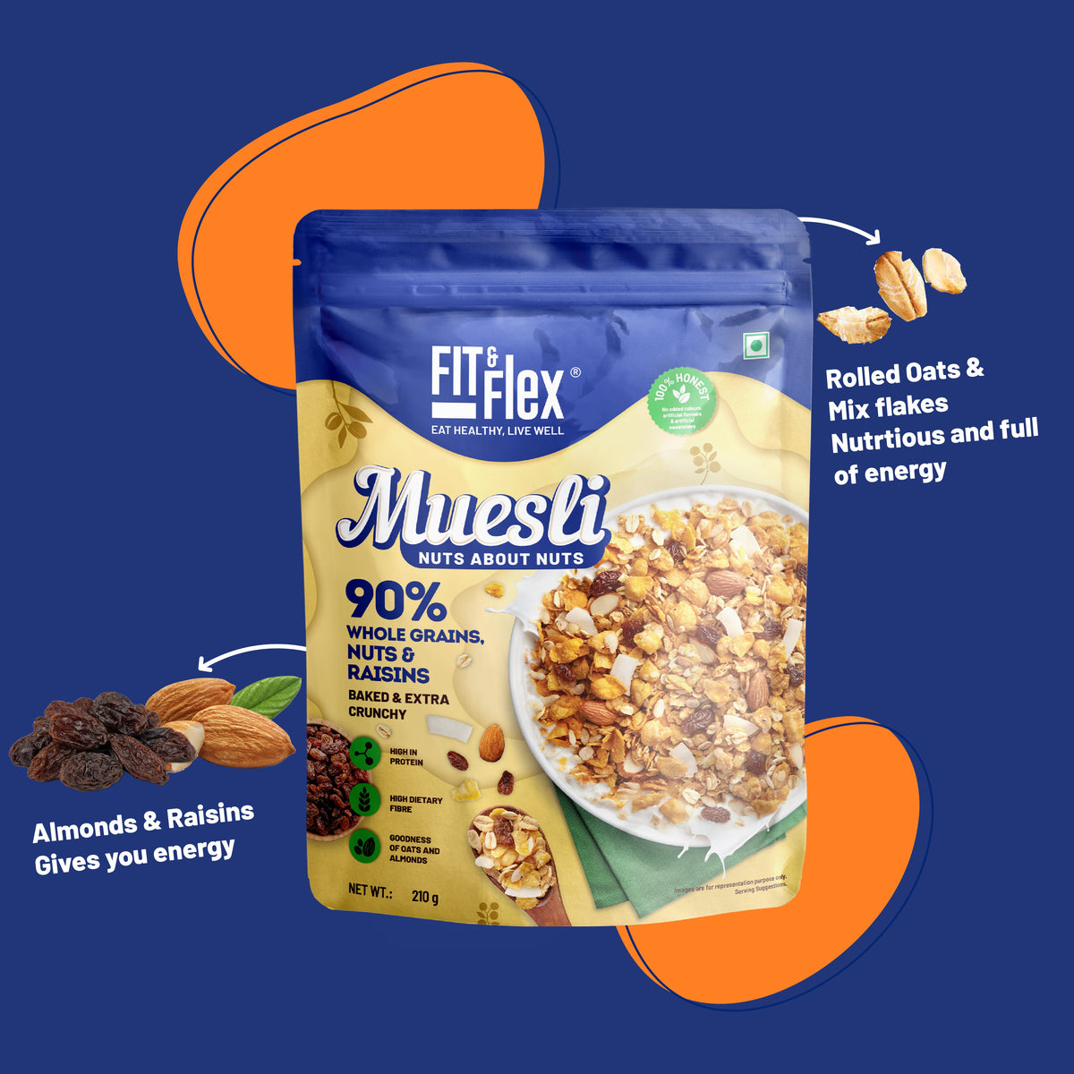 3-in-1 Combo Pack | Fruity-Nutty Healthy Muesli – Fit & Flex