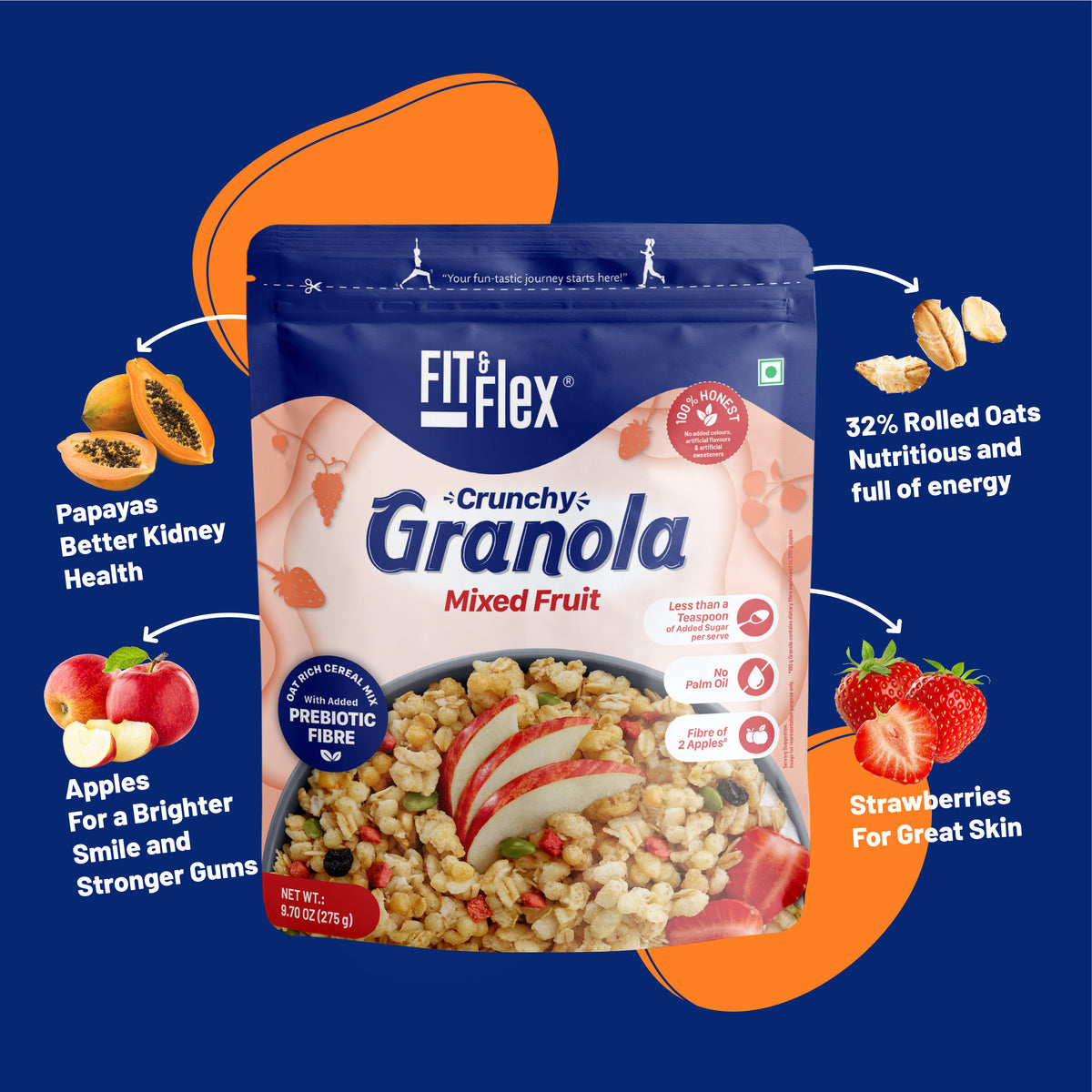 Mixed Fruit Crunchy Granola – Fit & Flex